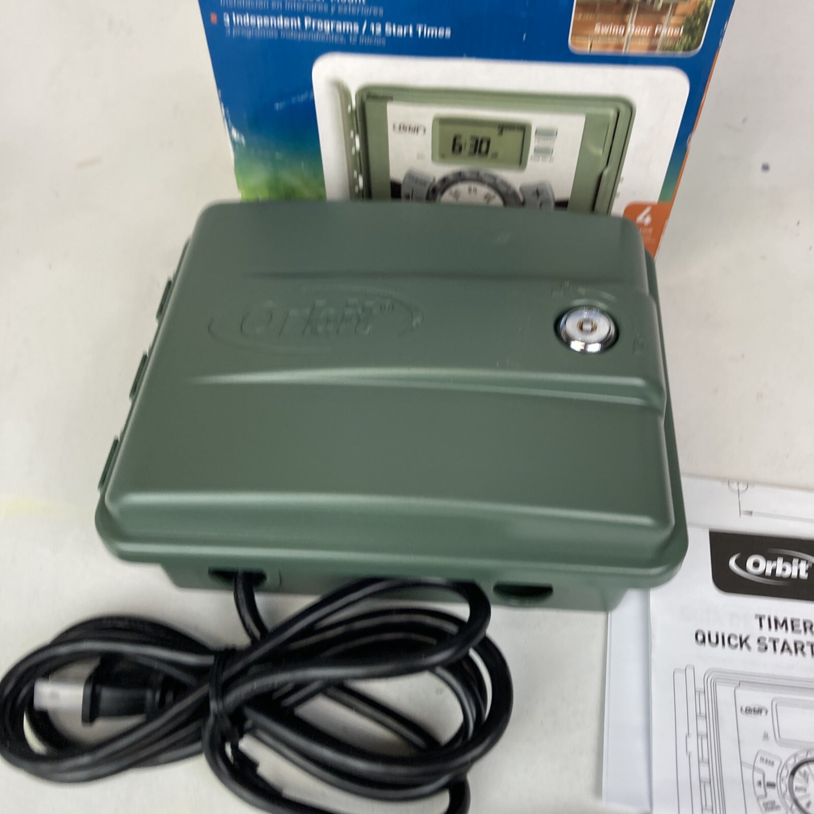Orbit 57894 Easy-set Logic 4-Station Indoor/Outdoor Sprinkler System No ...