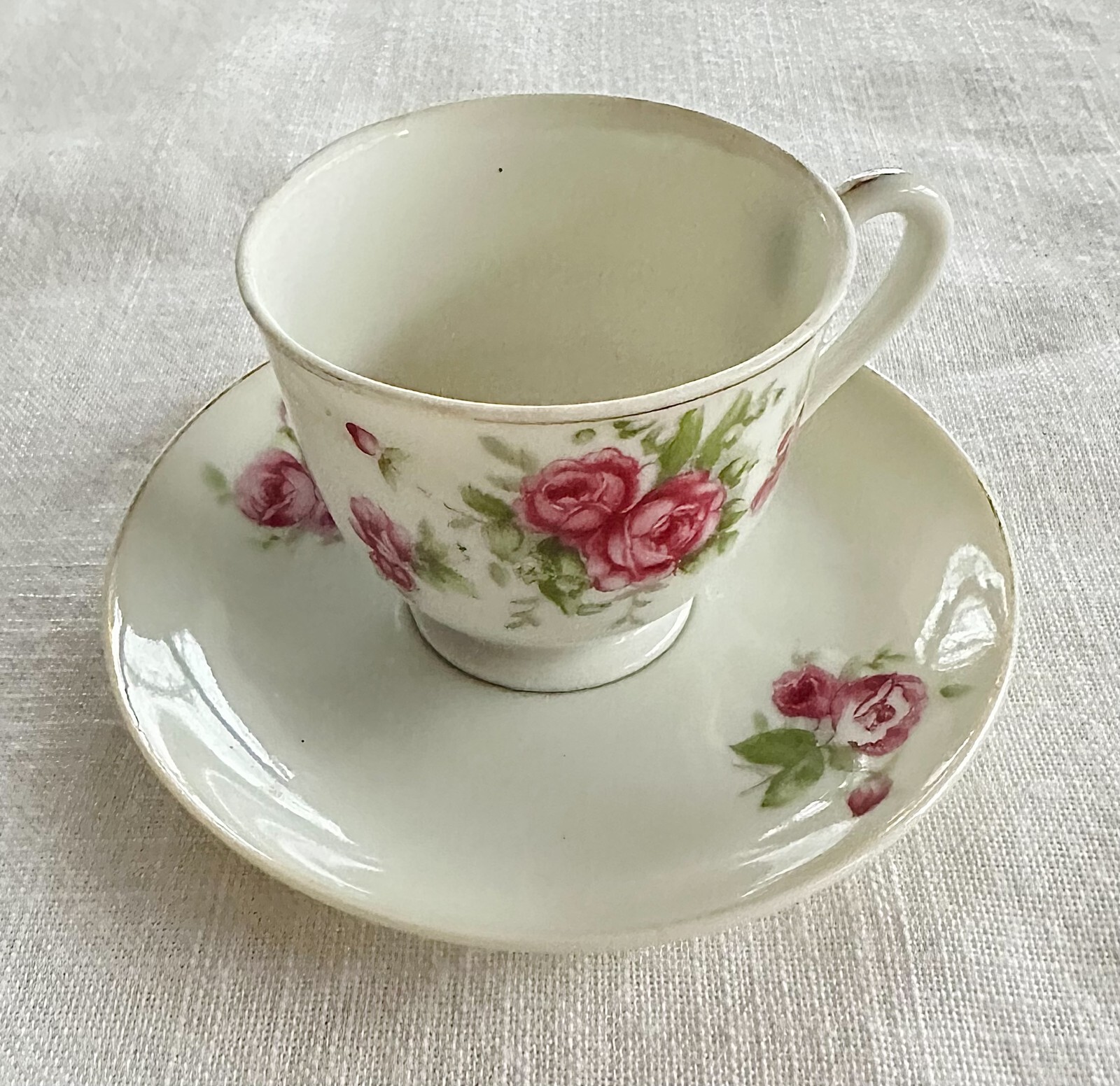 Vintage Pink Roses Demitasse Cup and Saucer Set Made In Japan Gold Trim ...
