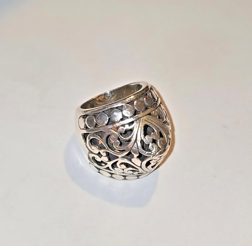 VTG. HEAVY 20g AWESOME 925 Sterling Silver INTRICATE Byzantine Scroll ...