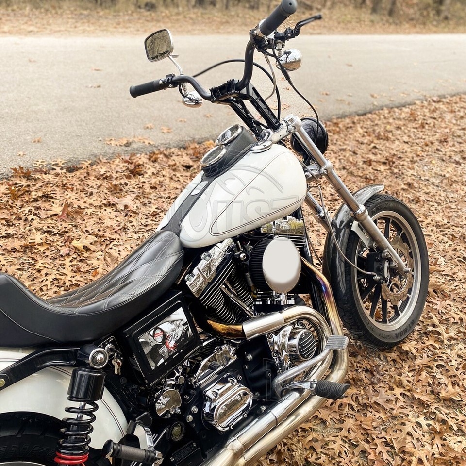 4"~14" Pullback Risers 1" Handlebar Clamp For Harley Dyna Street Bob ...