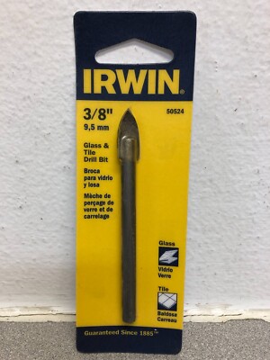 Irwin 50524 3/8 in. X 4 in. L Carbide Tipped Glass/Tile Drill Bit ...