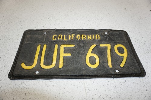 1963 CALIFORNIA LICENSE PLATE JUF 679 BLACK AND YELLOW '63 | eBay