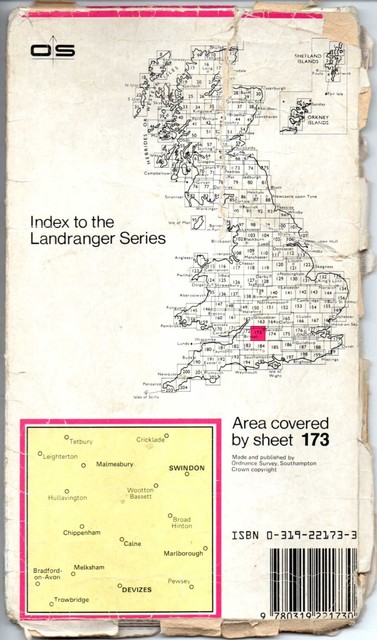 Landranger Maps: Sheet 173: Swindon, Devizes and Surrounding Area by ...