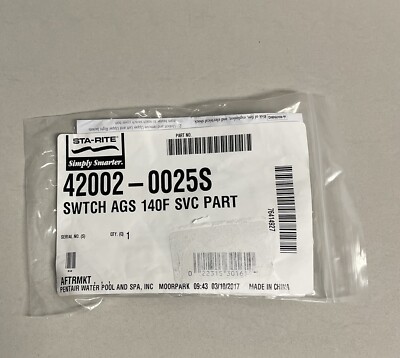 Sta-Rite 42002-0025S Switch Auto Gas Shutoff Max-E-Therm OEM | eBay