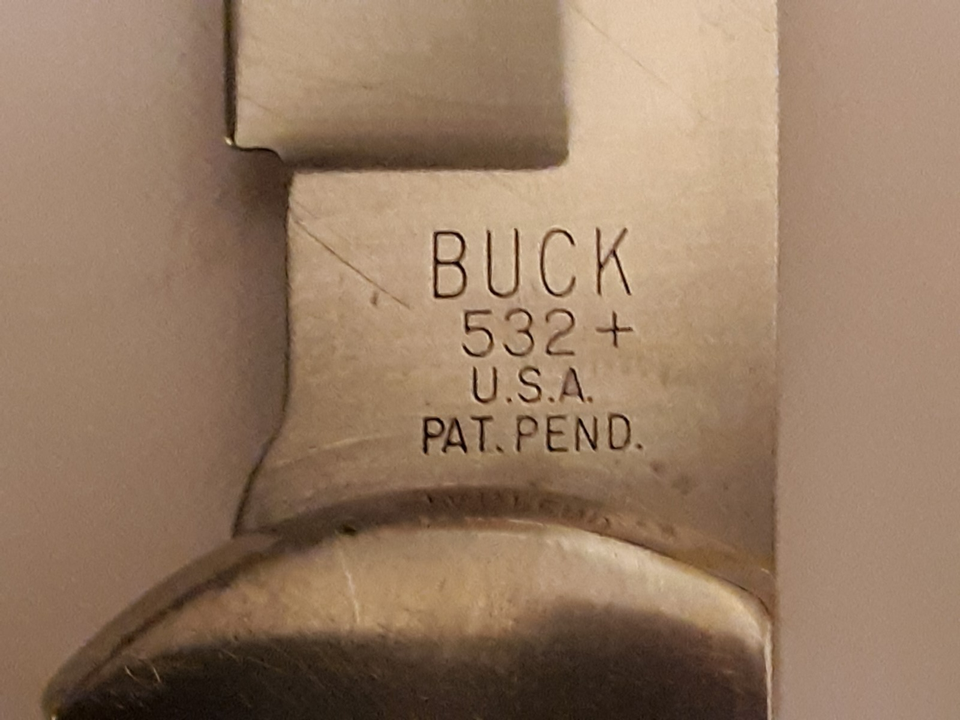 BUCK BUCKLOCK MODEL 532 + FOLDING KNIFE WOOD HANDLE MADE IN USA 1991 ...