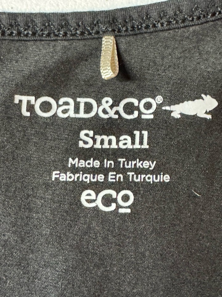 Toad & Co Muse Midi T-shirt Dress Womens S Organic Cotton Spandex Black ...