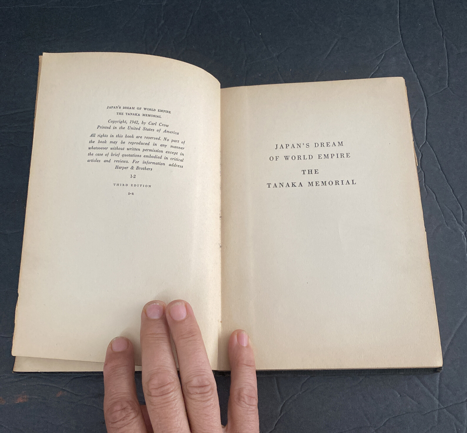 Japan's Dream of World Empire The Tanaka Memorial 1942 First Edition ...