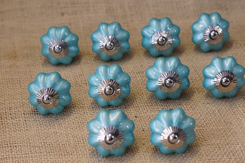 10 Drawer Knobs Pulls Handles Cabinet Knobs Dresser Hardware Blue Turquoise Aqua | eBay