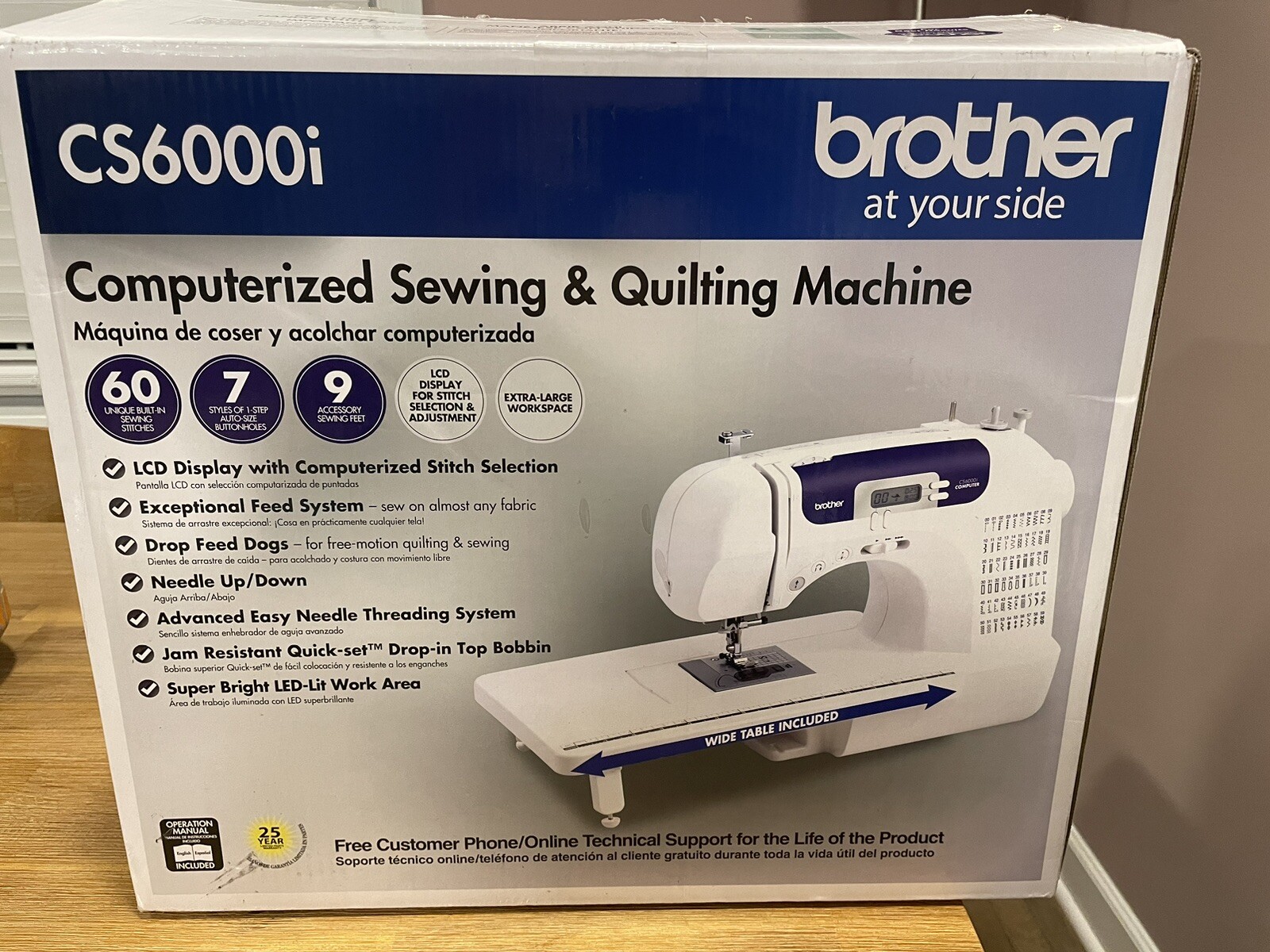 Brother CS6000I Computerized Sewing Machine with Wide Table for sale ...