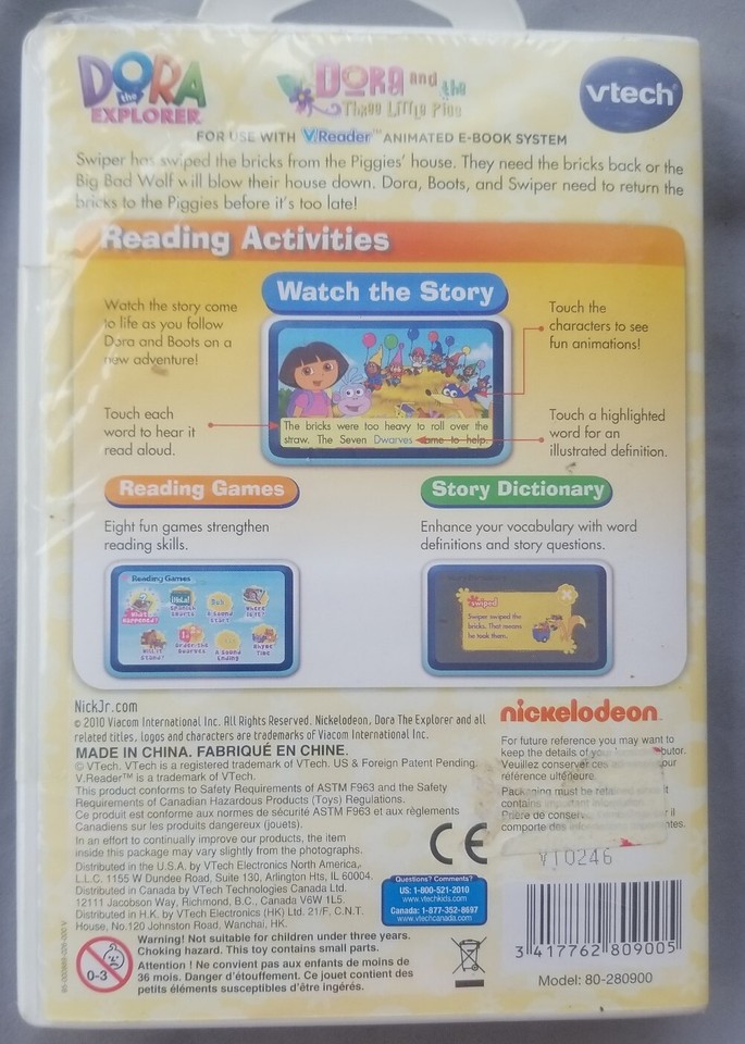 Dora the Explorer: Dora and the Three Little Pigs - Vtech V.Reader ...