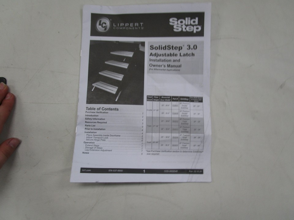LIPPERT 30" TRIPLE SOLID STEP FOLD DOWN BLACK & SILVER 791573 RV ...