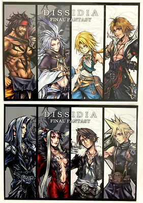 Final Fantasy DISSIDIA Postcard Tidus Cloud Squall Sephiroth Zidane ...