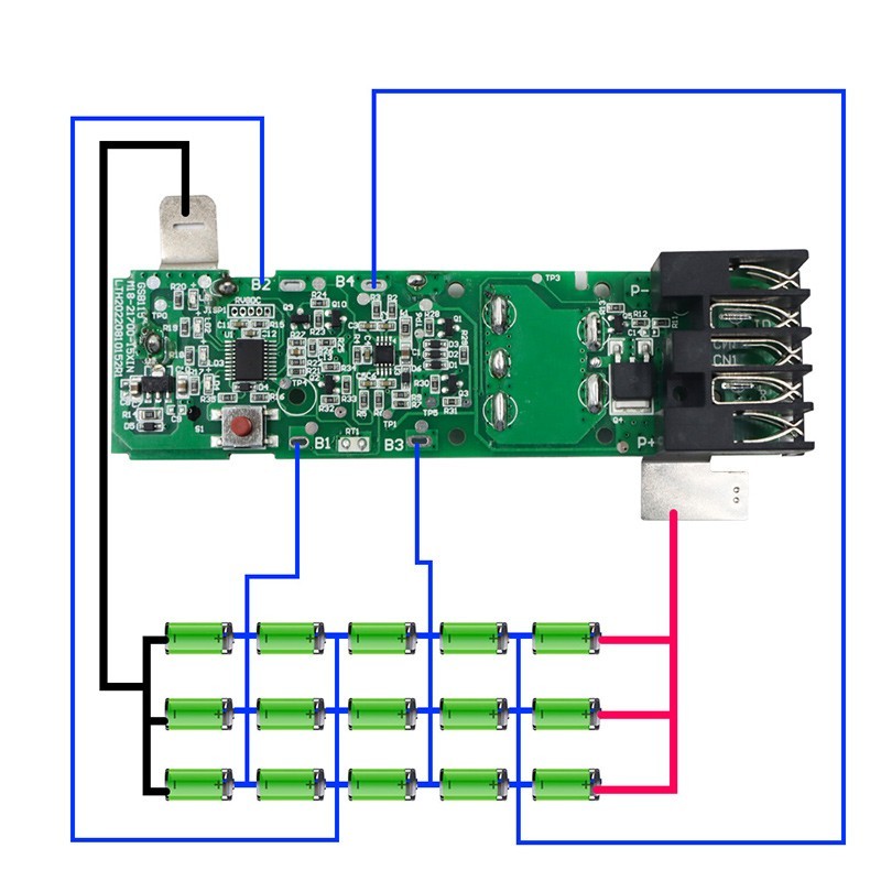 Milwaukee M18 Battery Charging Protection Circuit Board 12Ah DIY Repair ...