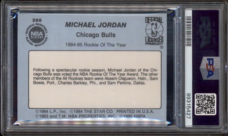 1984 Star 1985 Rookie Of The Year #288 Michael Jordan PSA 6 | eBay
