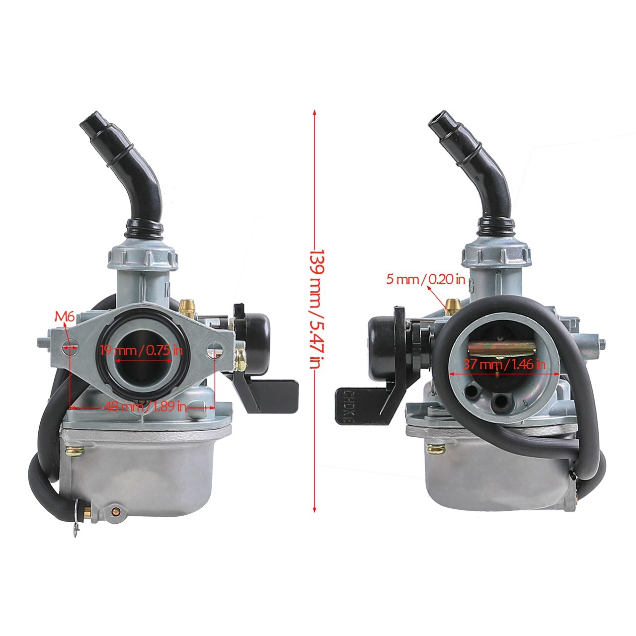 PZ19 19mm Carb Carburetor for 50 70 90 110cc 125cc Apollo SSR CRF Pit ...