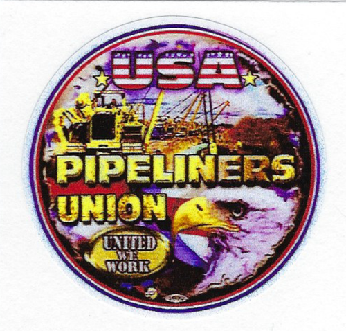 Set of 2 Premium 'Pipeliners Union' Hard Hat Stickers, Union Made in ...