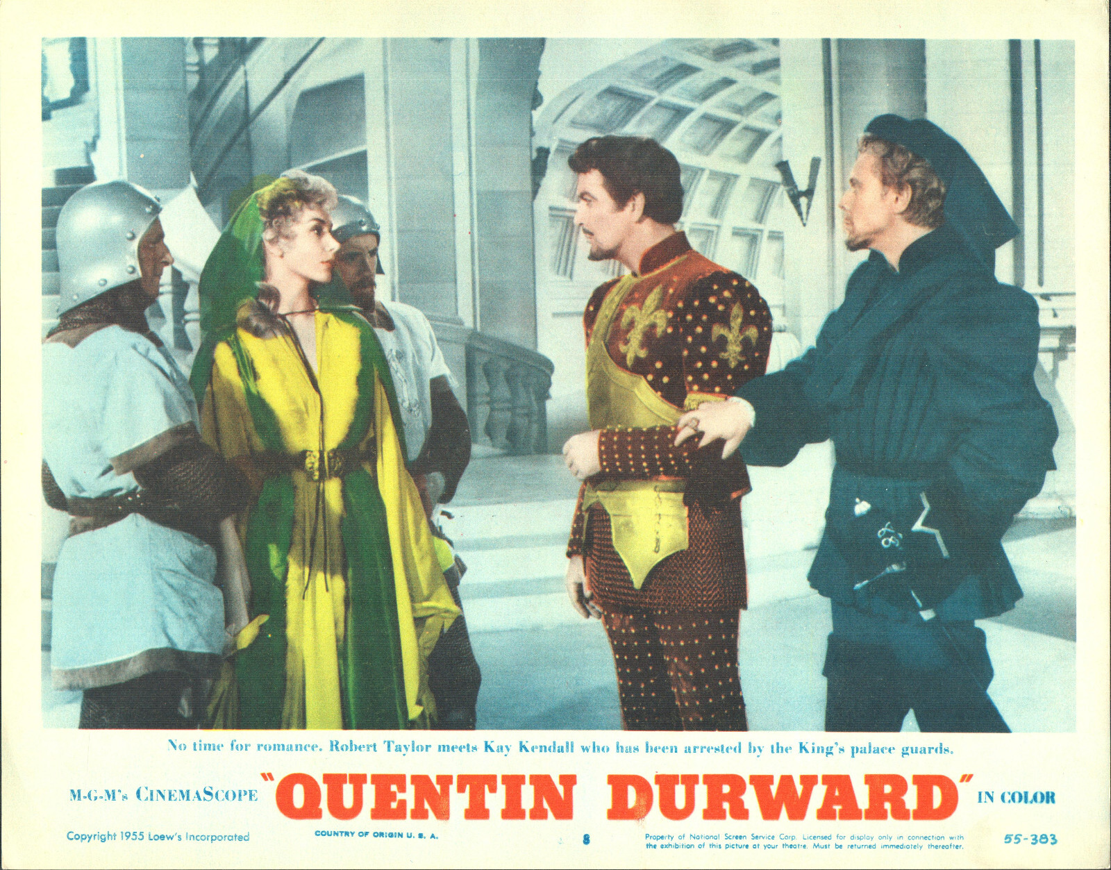 Quentin Durward 1955 MGM 11x14" lobby card Robert Taylor Kay Kendall | eBay