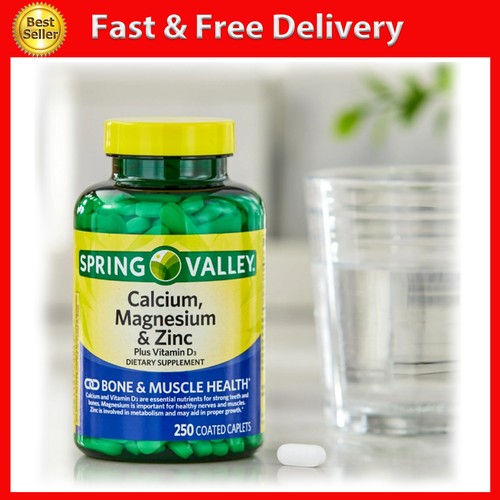 Spring Valley Calcium, Magnesium & Zinc plus Vita min D3 Coated Caplets ...