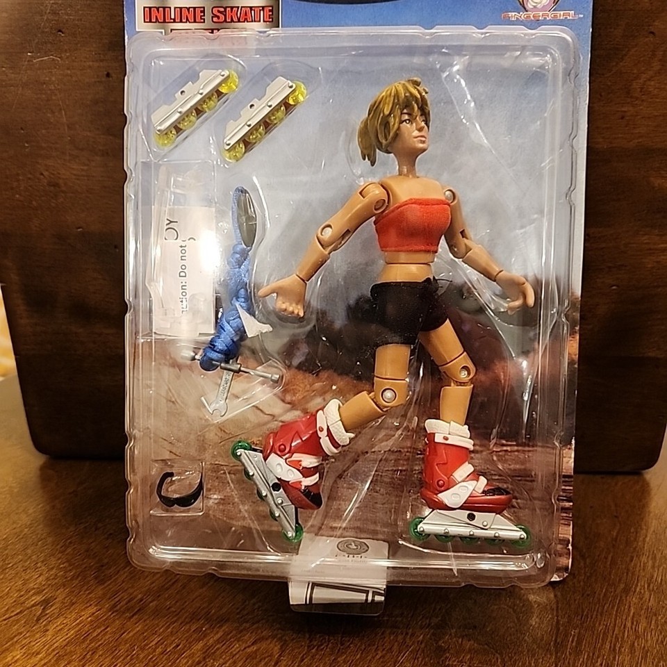 Finger Board Toy Fingergirl Extreme Action Figure Inline Skate ...