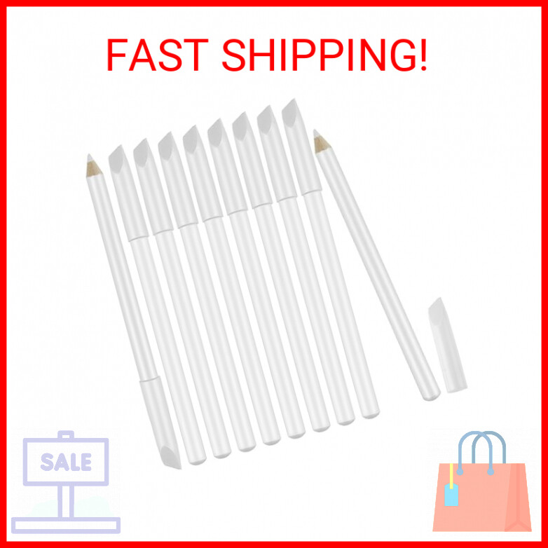 10 Pieces White Nail Pencils 2-In-1 Nail Whitening Pencils French ...