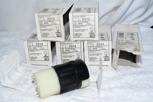 Lot 6 New Leviton 2313 Locking Connector 20A 125V 3-Pole 3-Wire ...