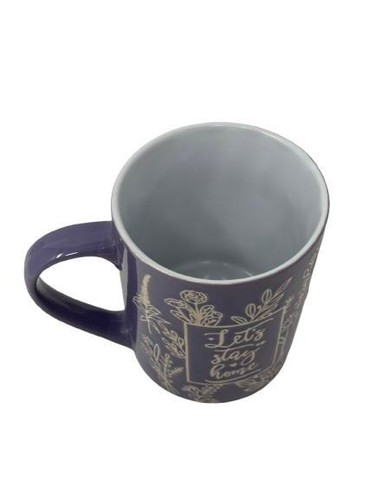 Modern Cottage "Let's Stay Home" Mug - Purple, Holds 16 Fl Oz ...