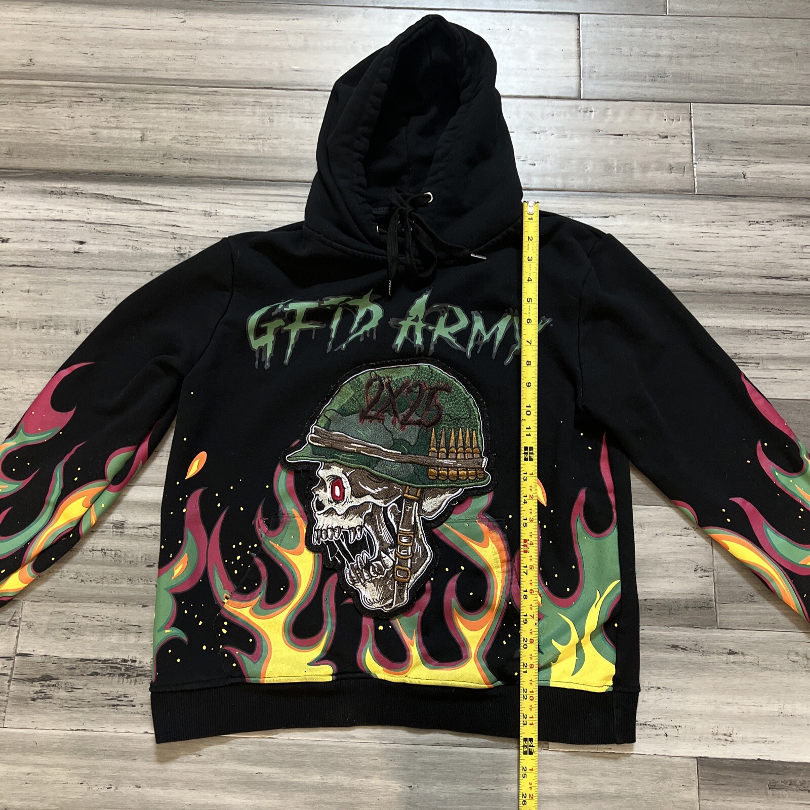 GFTD Army Los Angeles Men’s Zander Black Hoodie Pullo… - Gem