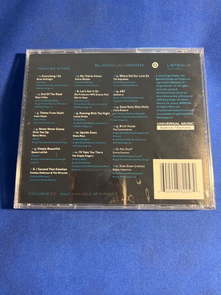 Black Music Month “Listen Up” (CD) 17 Tracks………..……..BRAND NEW & SEALED ...