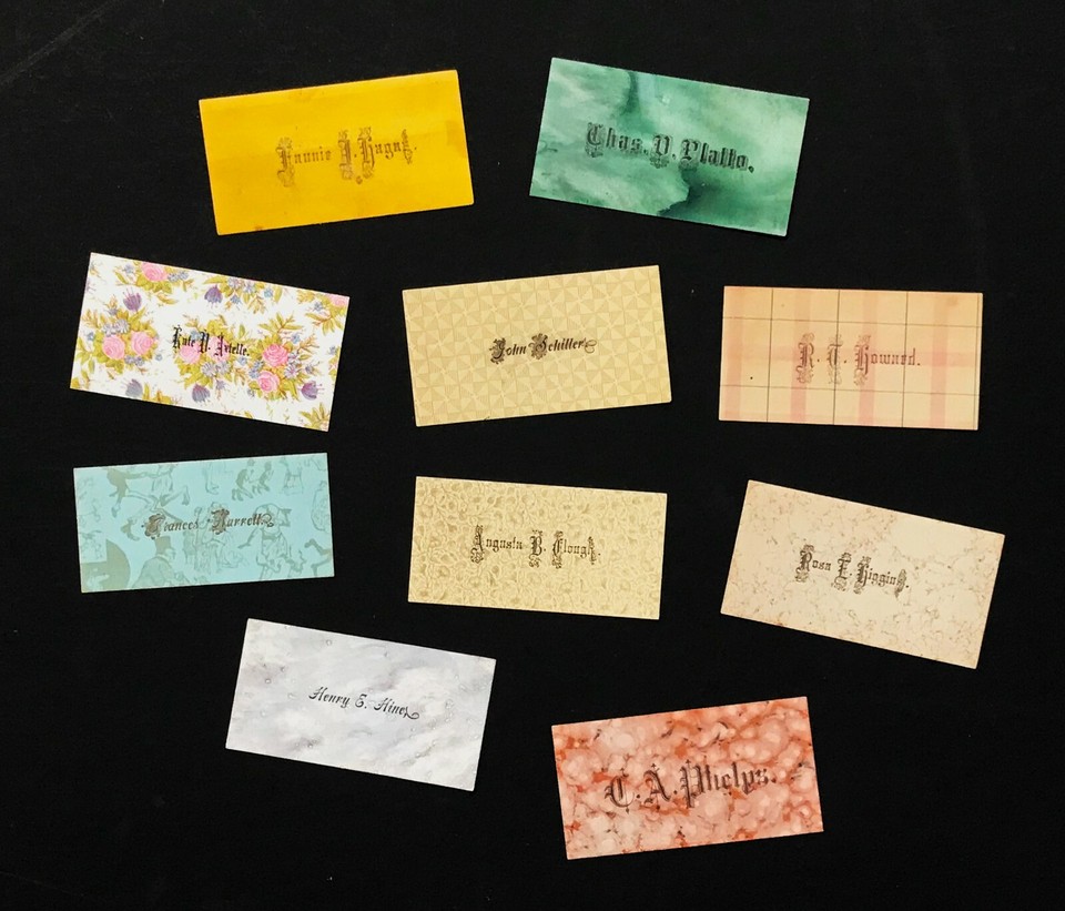 Calling Cards. VISITING CARDS. Huge collection. 1,300 cards + ephemera ...
