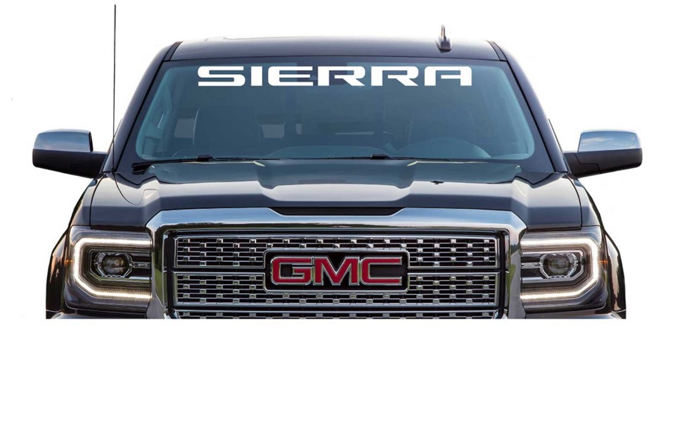 GMC SIERRA White Windshield Banner Decal 2015-2026 GM Licensed | eBay