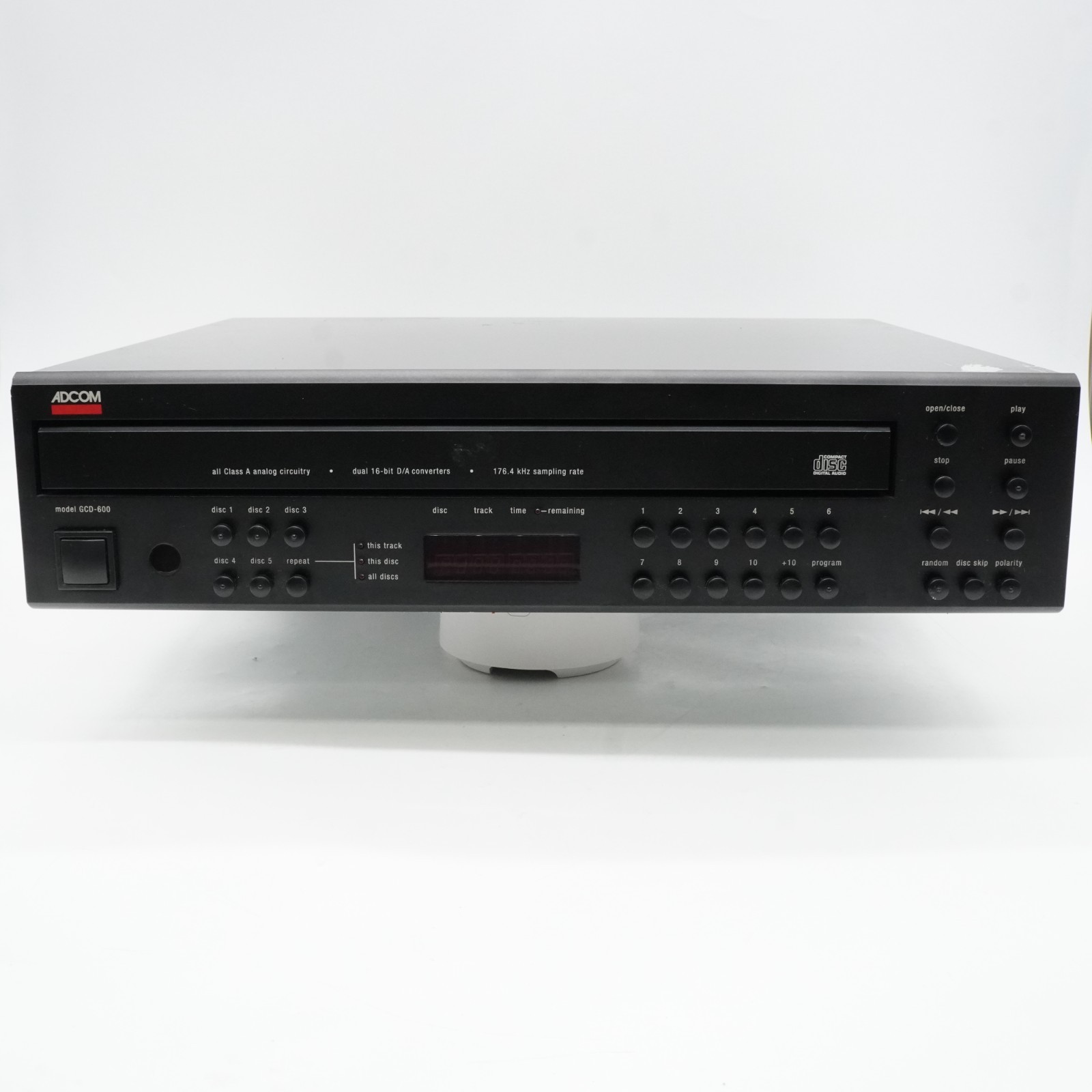 ADCOM GCD-600 5 Disc CD Player Changer FOR PARTS OR REPAIR! | eBay