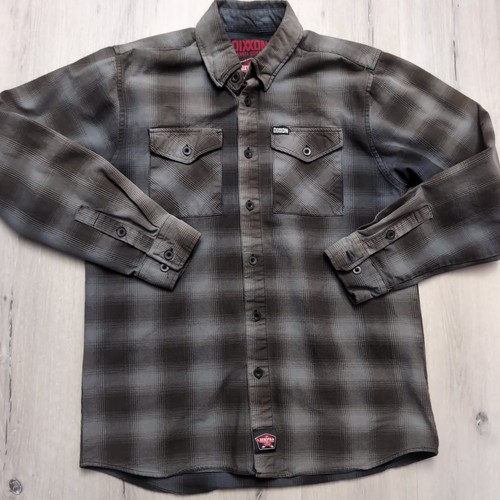 Dixxon Flannel The Niner FR Shirt Men's M Black Gray Plaid FR Dixxon ...