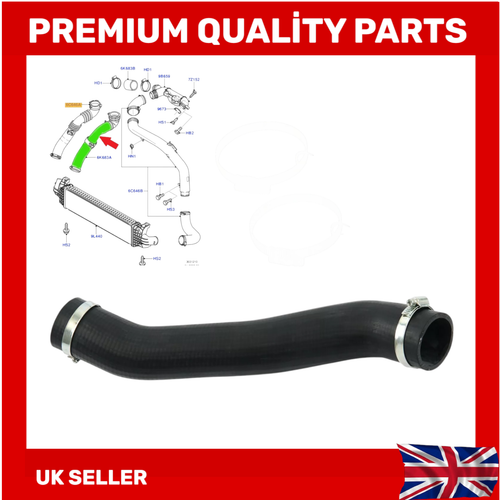 INTERCOOLER TURBO HOSE PIPE FOR VOLVO C30 S40 V50 FORD FOCUS 1.6 TDCI ...