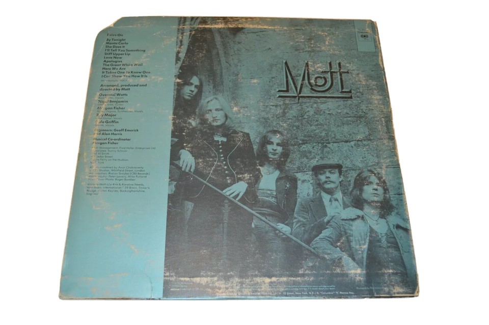 Mott - Drive On Vinyl LP (PC 33705) COLUMBIA - 1975 WHITE LABEL PROMO ...