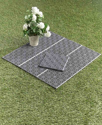 10 Pc. Interlocking Tiles Indoor Outdoor Path Mat Patio Walkway Pathway ...