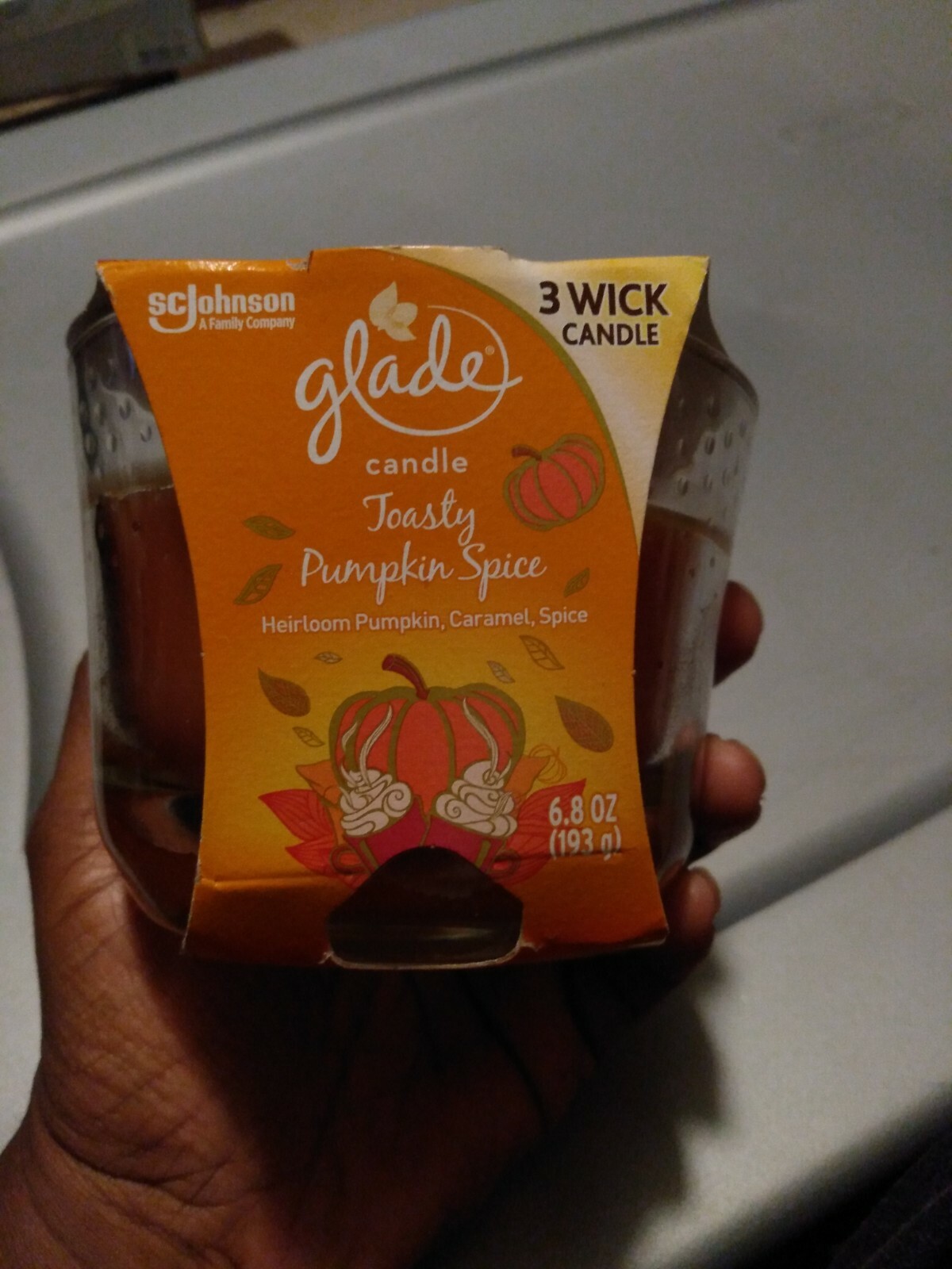 Glade Jar Candle Toasty Pumpkin Spice, Fragrance Candle 6.8oz Limited ...