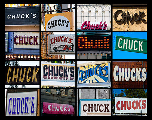 CHUCK Name Poster featuring photos of actual signs | eBay