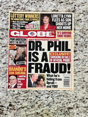 Globe Tabloid Magazine, October 15, 2002, Dr. Phil, Loretta Lynn ...