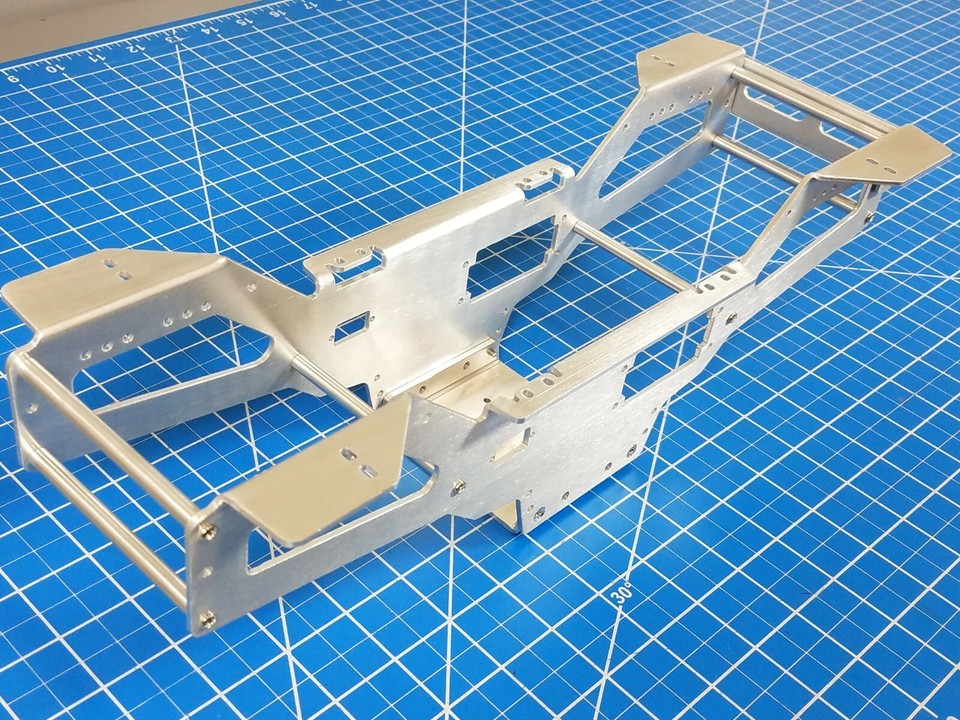 Custom Aluminium Chassis Deck Frame Tamiya R/C 1/10 Clodbuster Bullhead ...