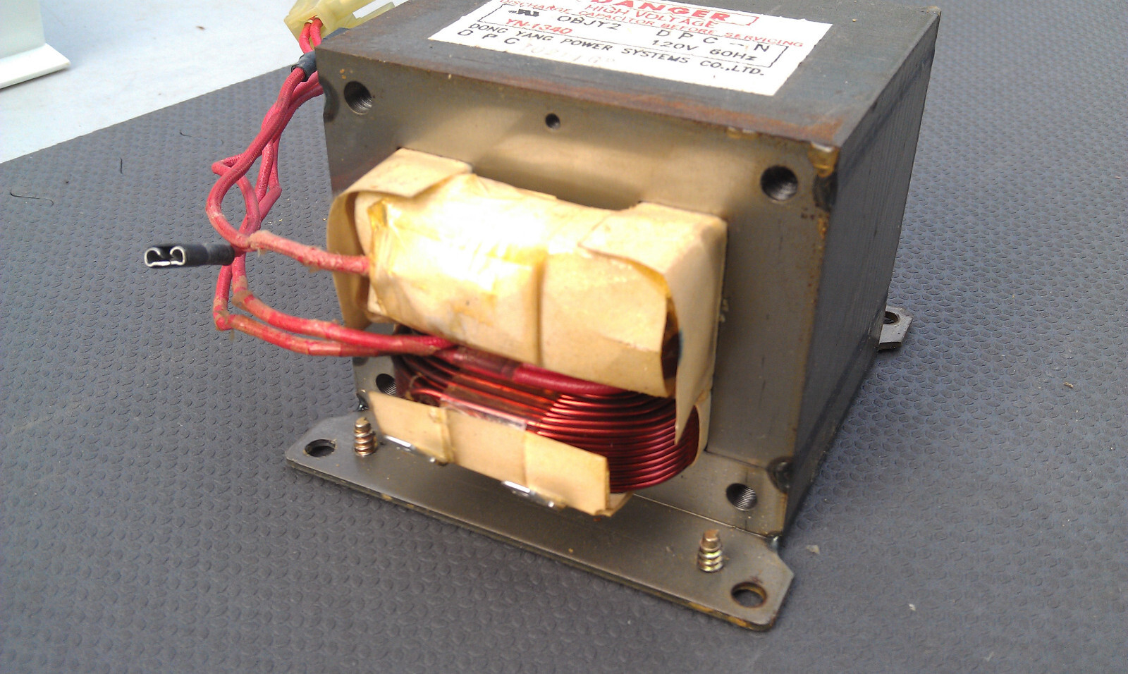 23AA87 TRANSFORMER FROM GE JVM1331WW MICROWAVE OVEN: DONG YANG OBJY2 YN ...