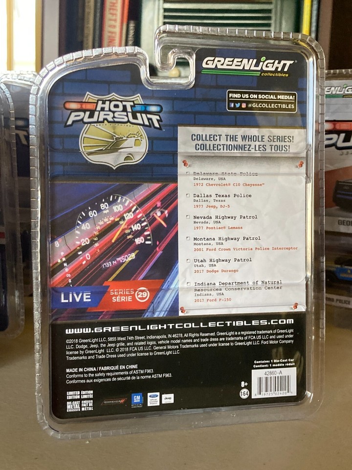 Greenlight HOT PURSUIT 1972 Chevrolet C10 Cheyenne DELAWARE STATE ...