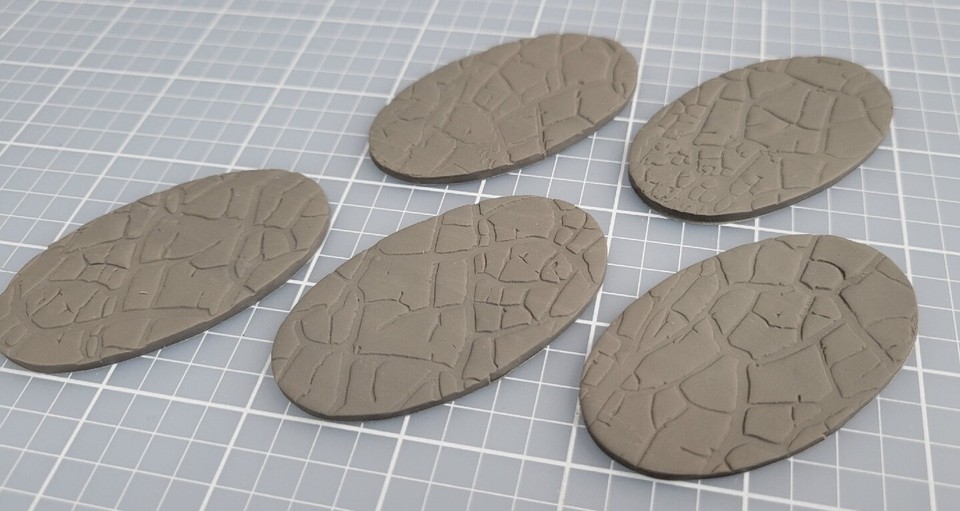 Warhammer / Wargaming / 40K / AOS 60mm Oval Fracture Base Topper, set ...