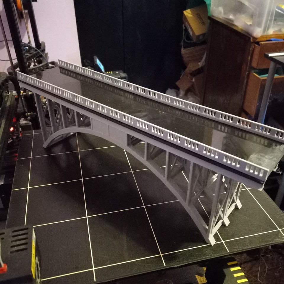 18" Big HO Scale two Lane Vehicle or Train Truss Arch Bridge 3D Printed ...