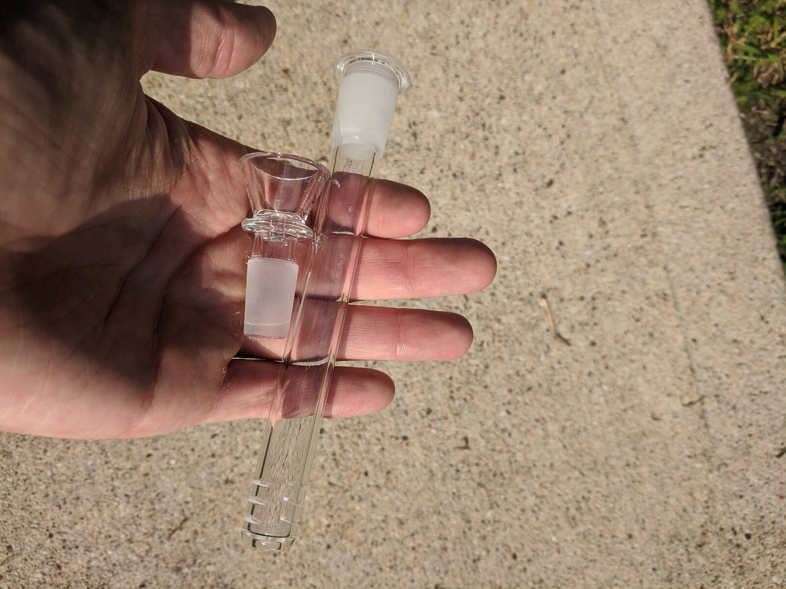 Silver Diamond: Glass Water Straight Pipe Bong - 13" Tall - Sandblasted ...