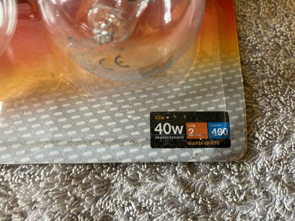 Energizer Eco Halogen Golf Es/e27 40w Screw Bulbs - Boxed NEW SEALED ...