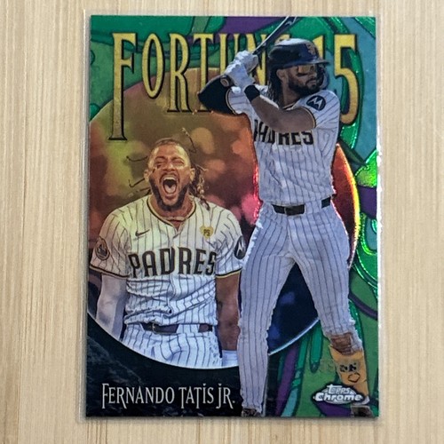 2025 Topps Chrome Fortune 15 Fernando Tatis Jr Green Refractor /99 ...