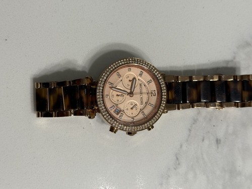 MICHAEL KORS ladies Leopard Color Watch PRE OWNED | eBay