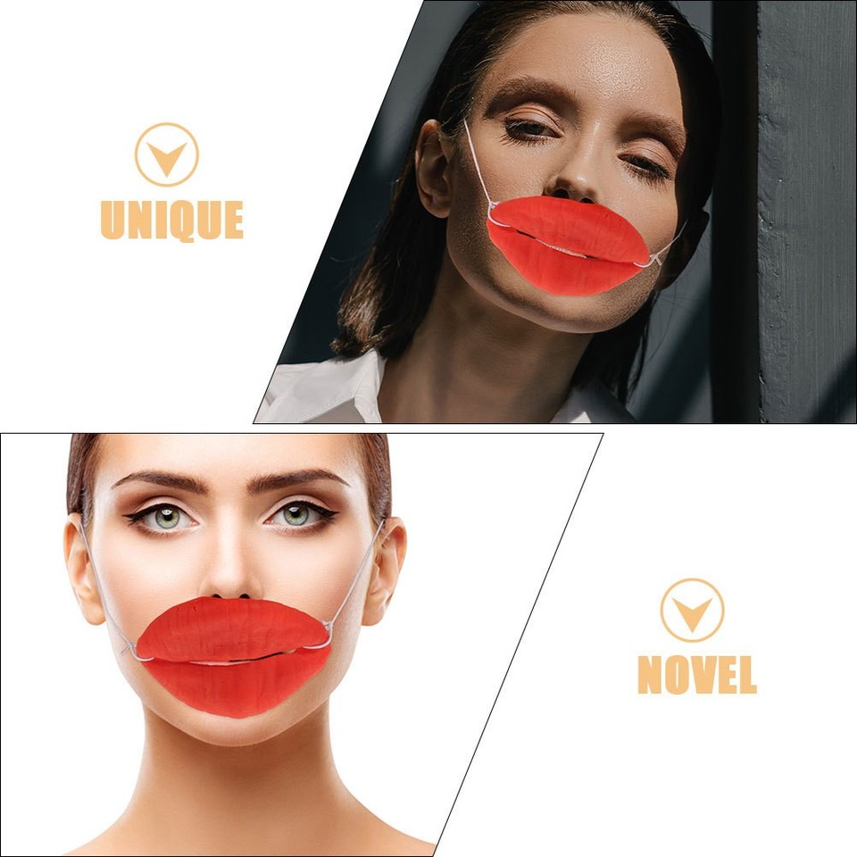 3 Pcs Latex Red Lip Mouth Cosplay Props for Clown Masquerade Carnival ...