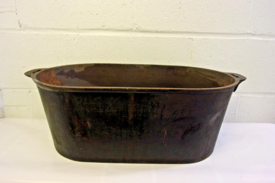 Large 25" Antique Cast Iron Boiler Turkey Ham Roaster Deep Fryer Kettle ...