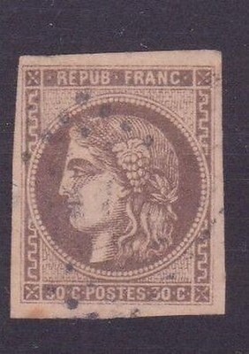 France N°47 " Bordeaux 30c Brown " Cancelled TB - | eBay Australia
